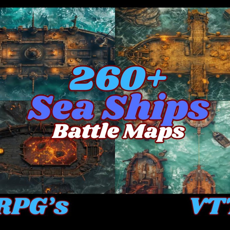 Vtt Ship Battle Map - Etsy