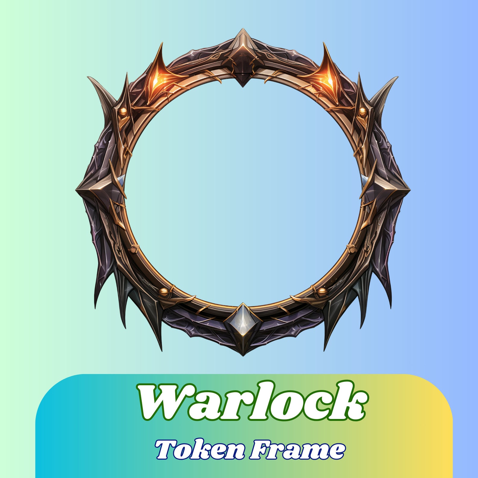 Warlock Token Border Frame Dnd | Digital Token for Dnd, Foundry VTT ...
