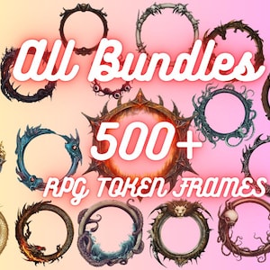 Full Token Border Frames Bundle ,dnd Token, Foundry VTT, Roll20 | TTRPG ...