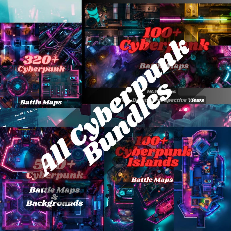 Cyberpunk Battlemap Bundles for Rpg,maps for Dungeons & Dragons ...