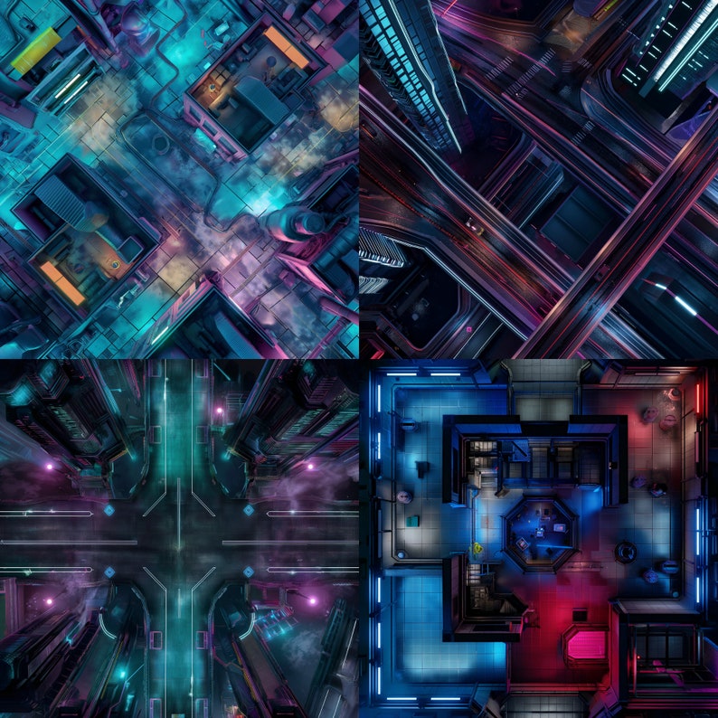 Cyberpunk Battlemaps Bundle for Rpg,maps for Dungeons & Dragons ...