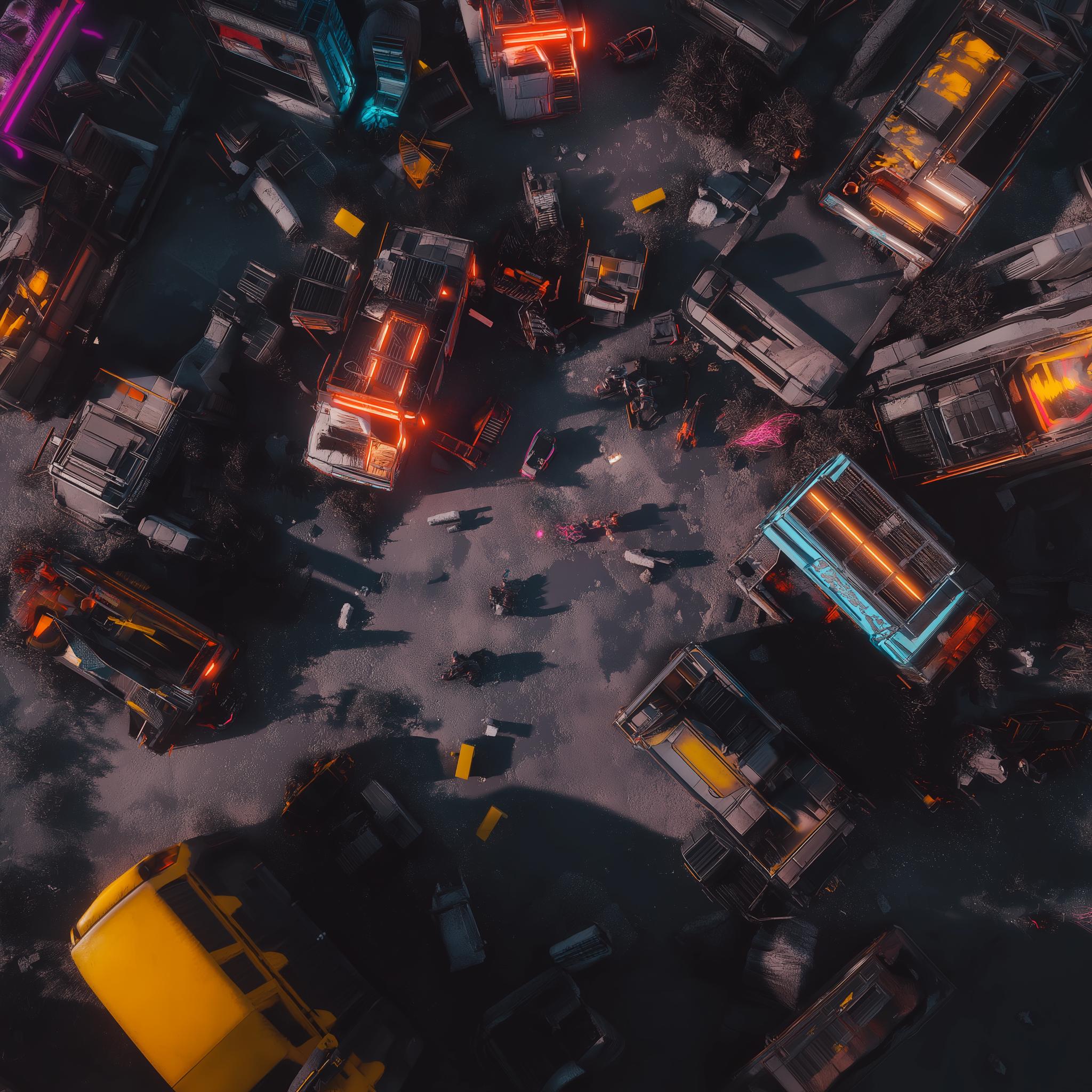 33 Cyberpunk Scrapyard Battle Maps for RPG – Dnd Map Pack, Digital Maps ...