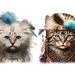 Boho Cats Png Clipart,boho Cats Digital Download,boho Cats Watercolor ...