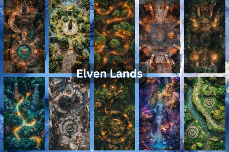 Battle Maps - Elven Lands | Dnd Battle Maps | RPG Fantasy Dungeon Maps ...