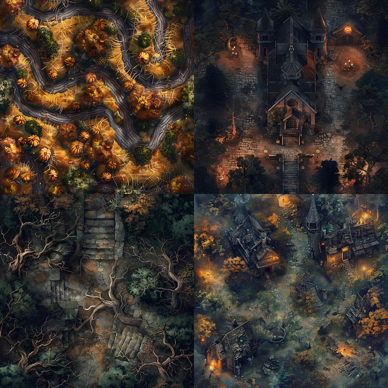 Spooky Horror Battlemaps Bundle for Rpg,maps for Dungeons & Dragons ...