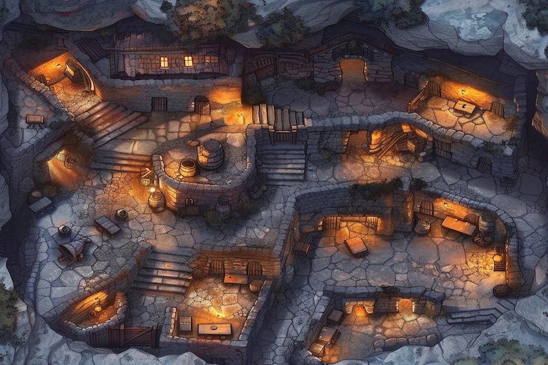 Mountains and Mines Battlemaps for D&D: Digital RPG Maps Bundle ...