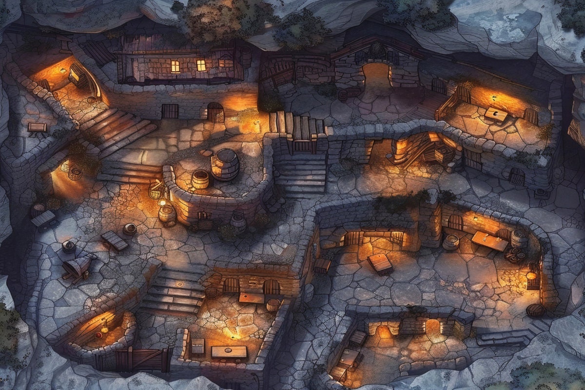 Mountains and Mines Battlemaps for D&D: Digital RPG Maps Bundle ...