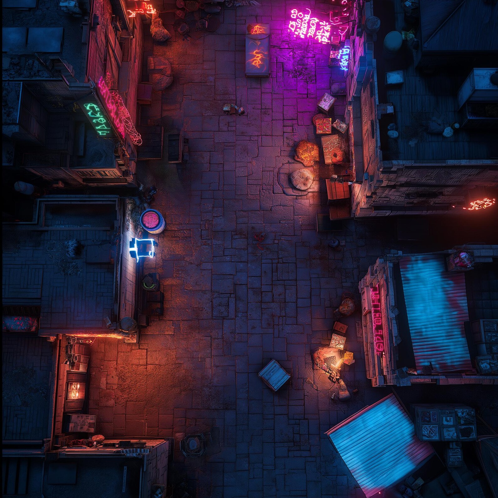 Cyberpunk Battlemaps Bundle for Rpg,maps for Dungeons & Dragons,cyberpunk Battle Maps,dnd Battle ...