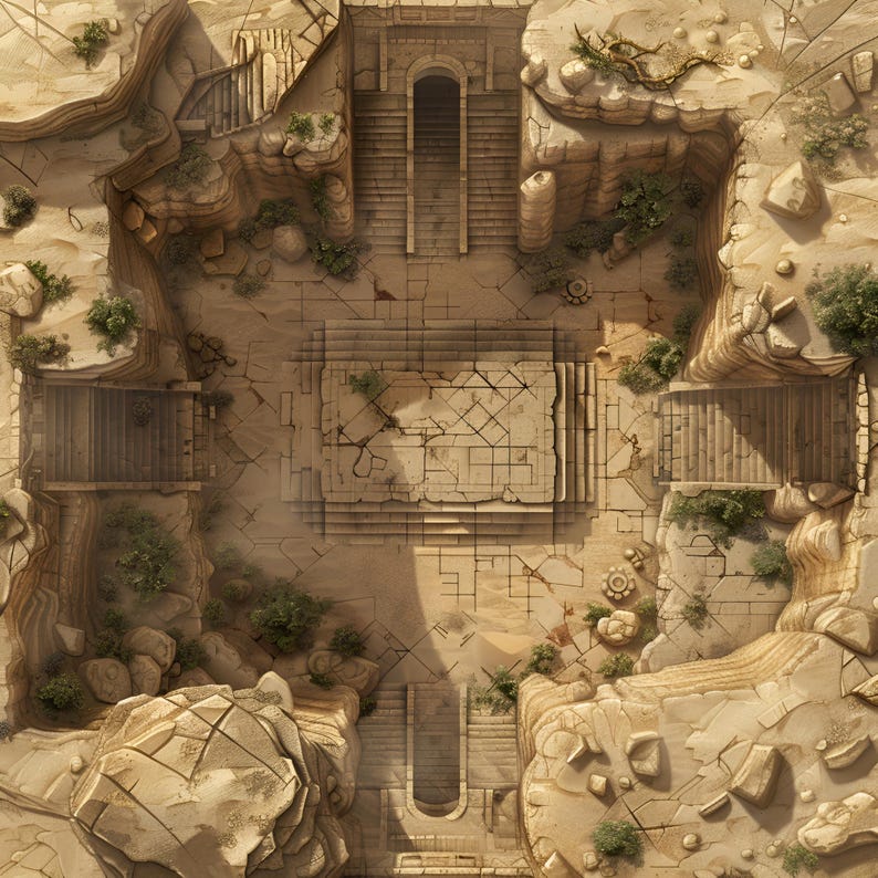 Desert Battle Map Bundle for Rpg,maps for Dungeons & Dragons, Battle ...