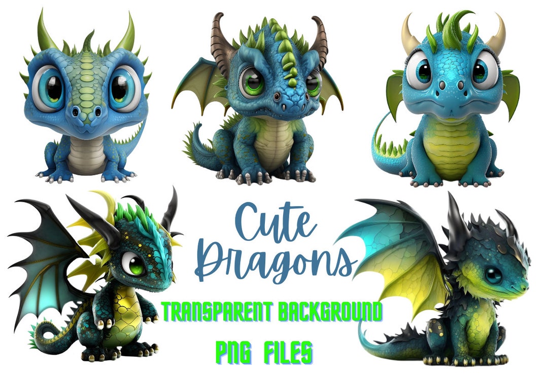 Cute Dragon Clipart,dragon Png, Dragon Illustration,fantasy Dragon,png ...
