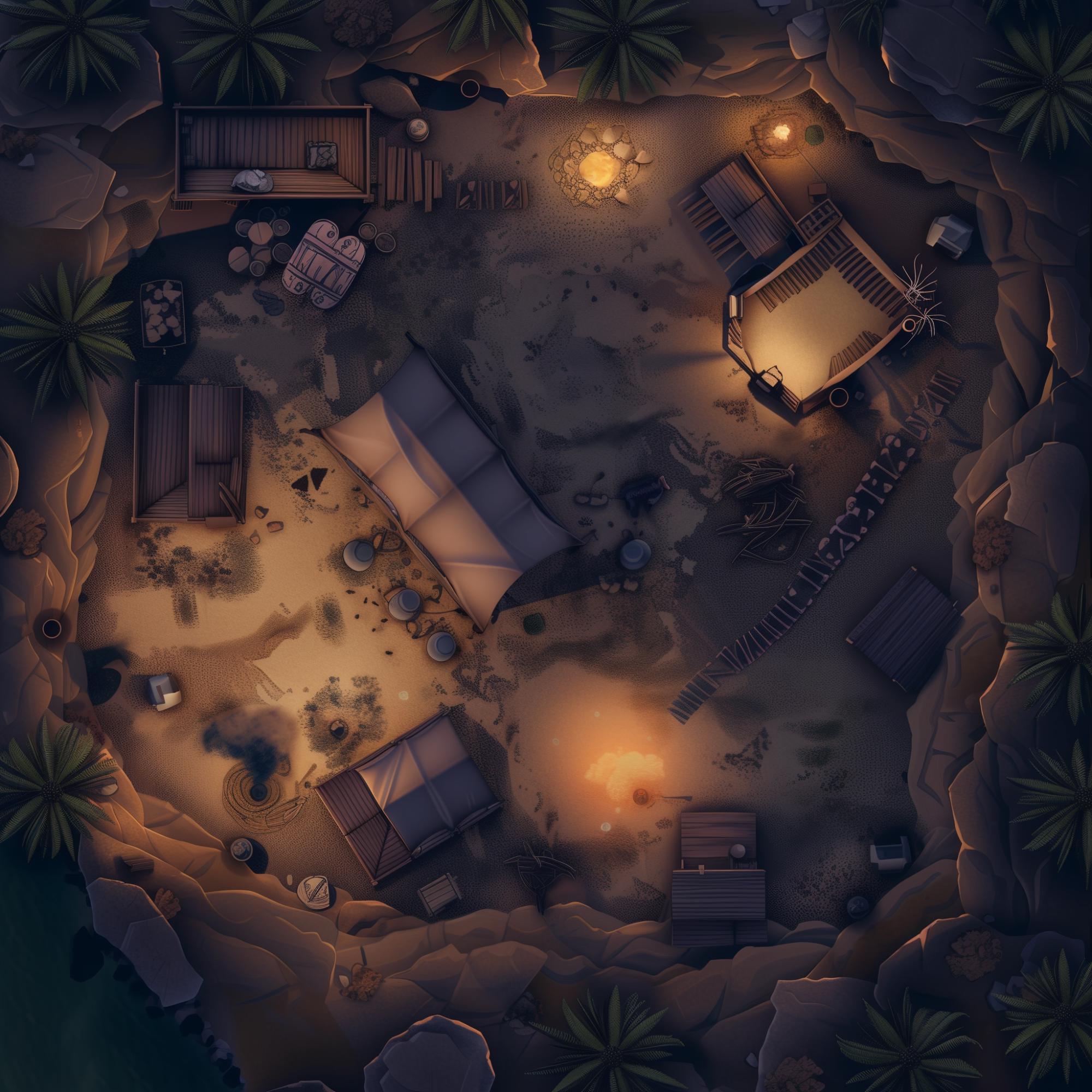 Campsite Battlemaps Bundle for Rpg,maps for Dungeons & Dragons, Battle ...