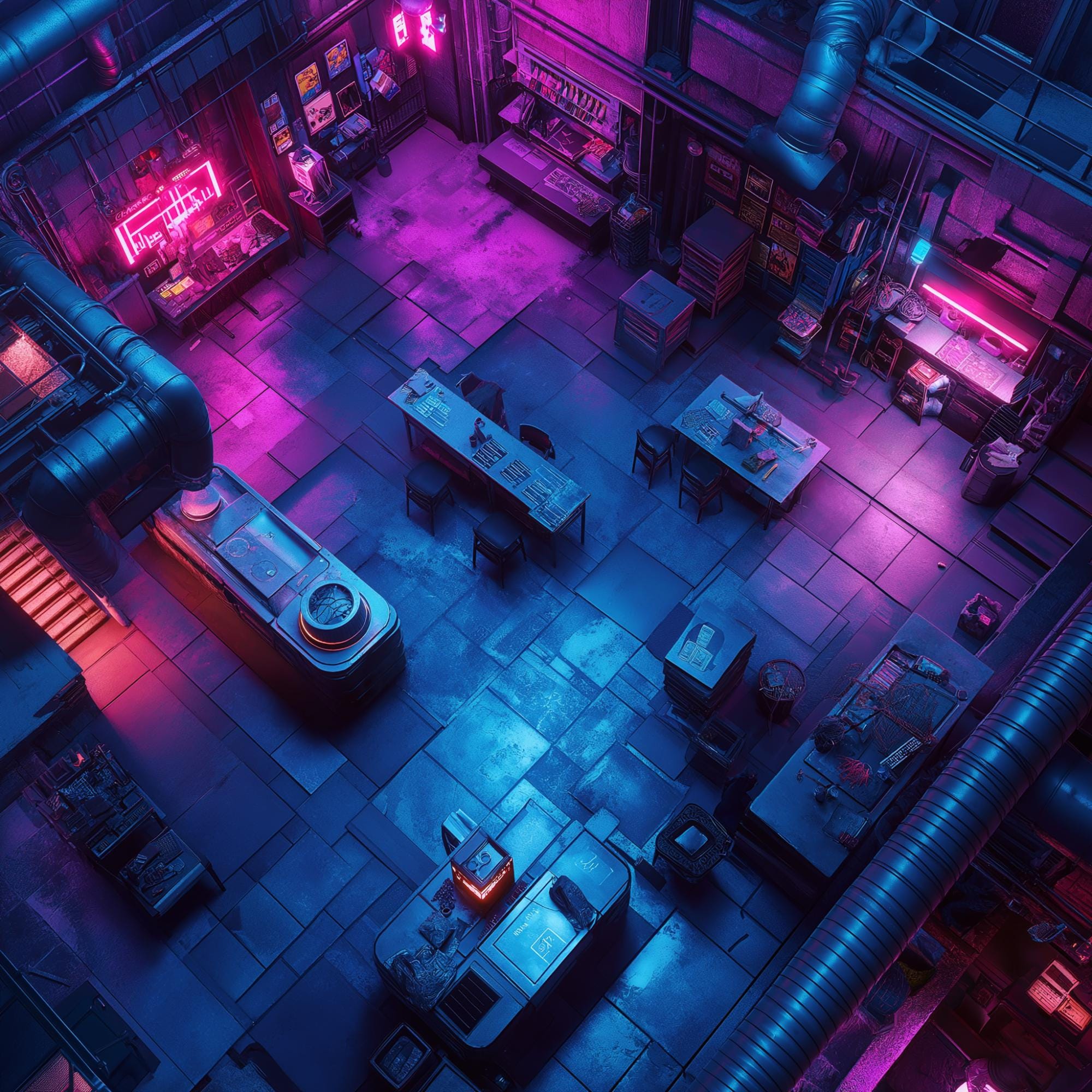 Cyberpunk Battlemaps Bundle for Rpg,maps for Dungeons & Dragons,cyberpunk Battle Maps,dnd Battle ...