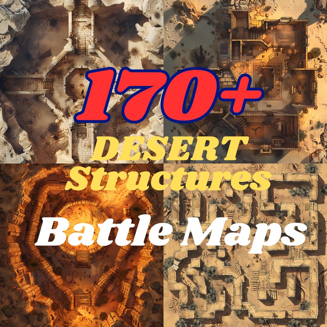 Desert Battle Map Bundle for Rpg,maps for Dungeons & Dragons, Battle ...