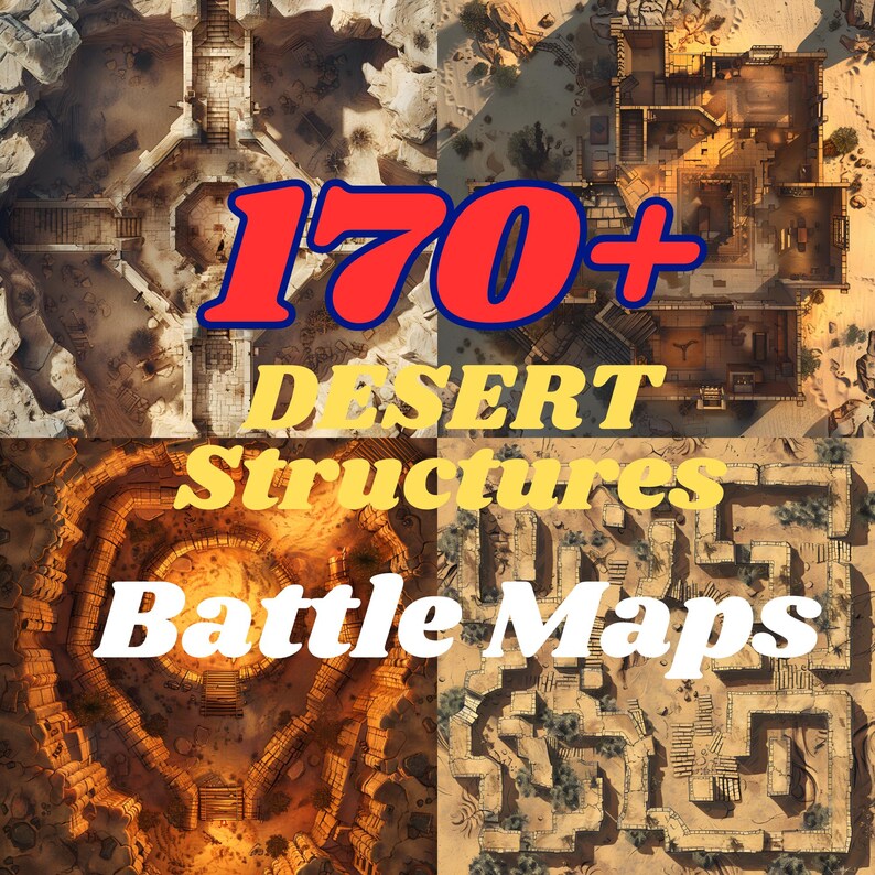 Desert Battle Map Bundle for Rpg,maps for Dungeons & Dragons, Battle ...