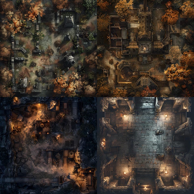 Spooky Horror Battlemaps Bundle for Rpg,maps for Dungeons & Dragons ...