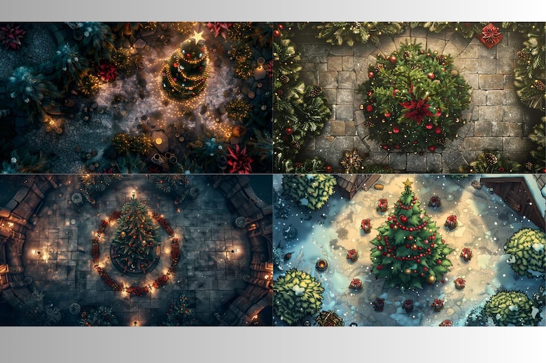 Christmas Battle Maps Bundle for Rpg,maps for Dungeons & Dragons ...
