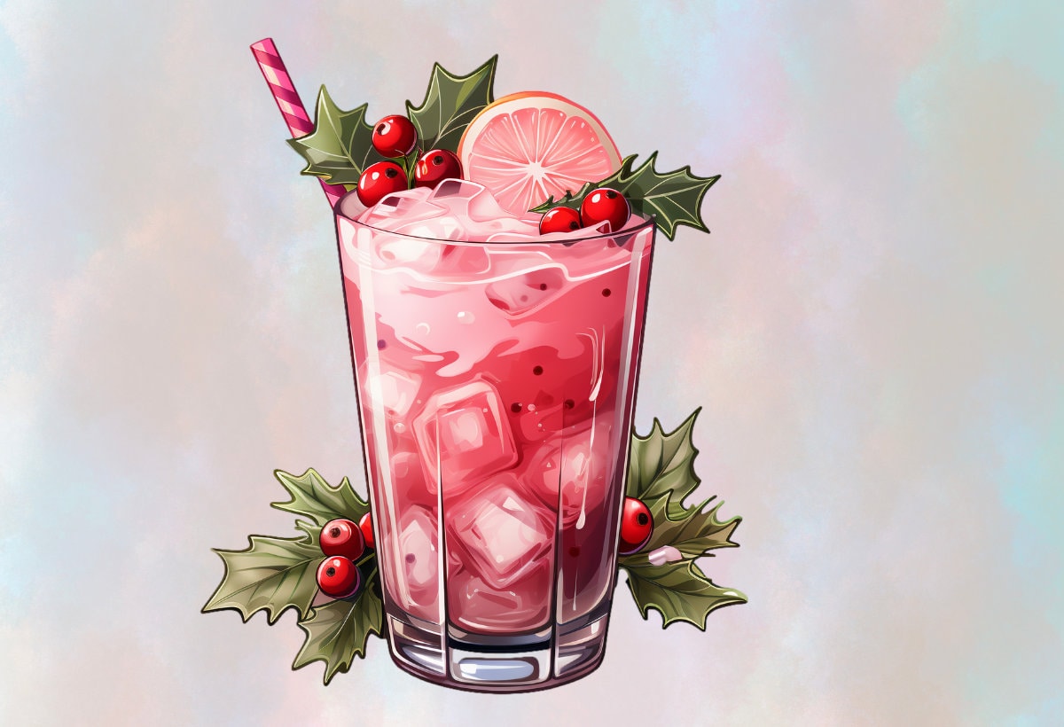 Christmas Cocktails Png Clipart, Holiday Drink Illustrations ...