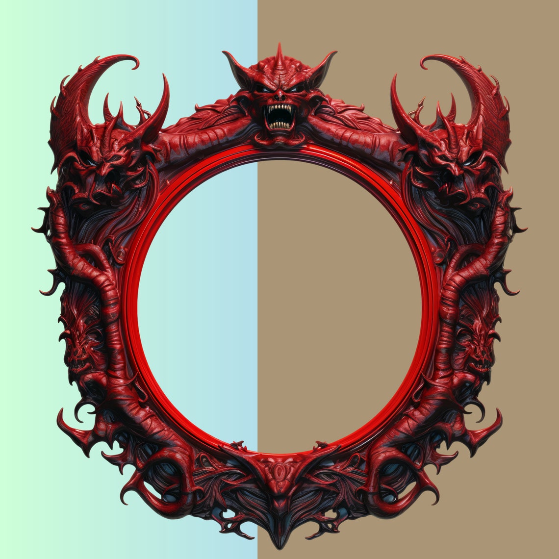 Demon Token Border Frame Dnd | Digital Token for Dnd, Foundry VTT, Roll20 | TTRPG Printable ...
