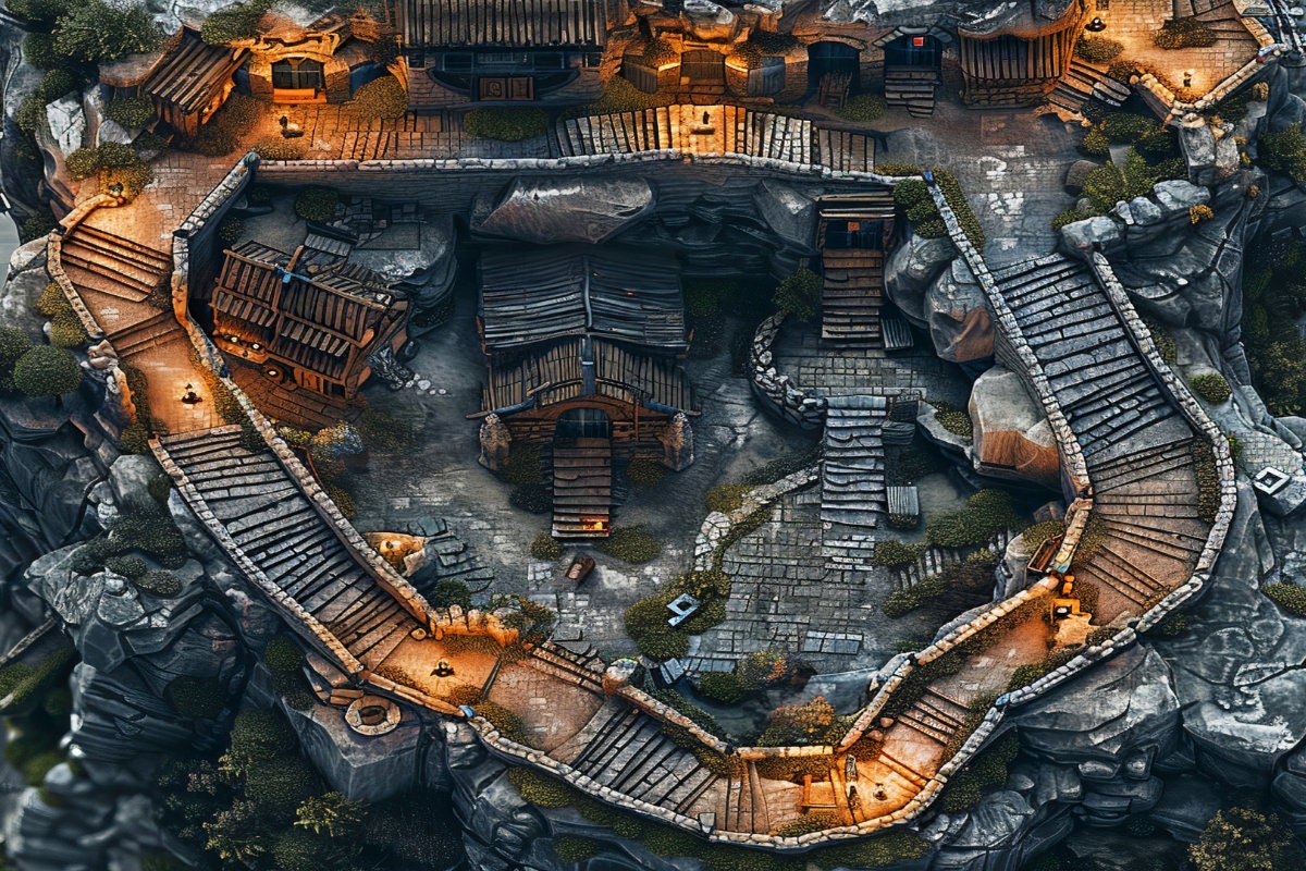 Mountains and Mines Battlemaps for D&D: Digital RPG Maps Bundle ...