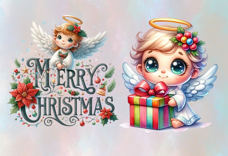 Christmas Cute Little Angel PNG, Little Angel Graphic,christmas Clipart ...