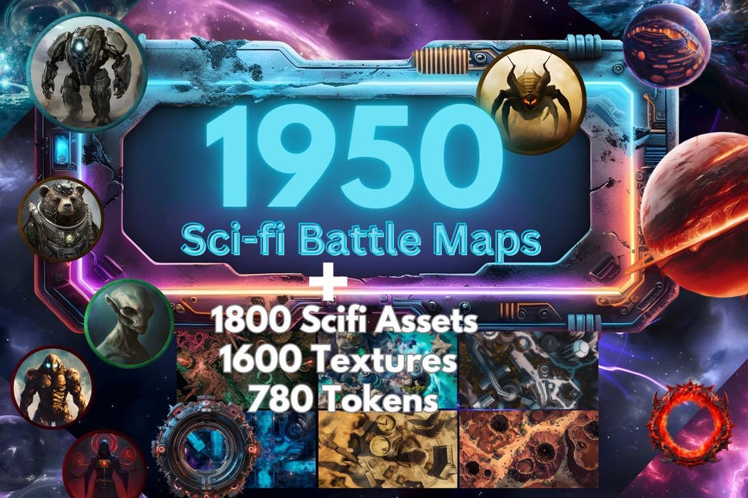 Sci-fi Battle Maps Bundle for TTRPG ,dnd Maps Bundle,sci-fi RPG ...