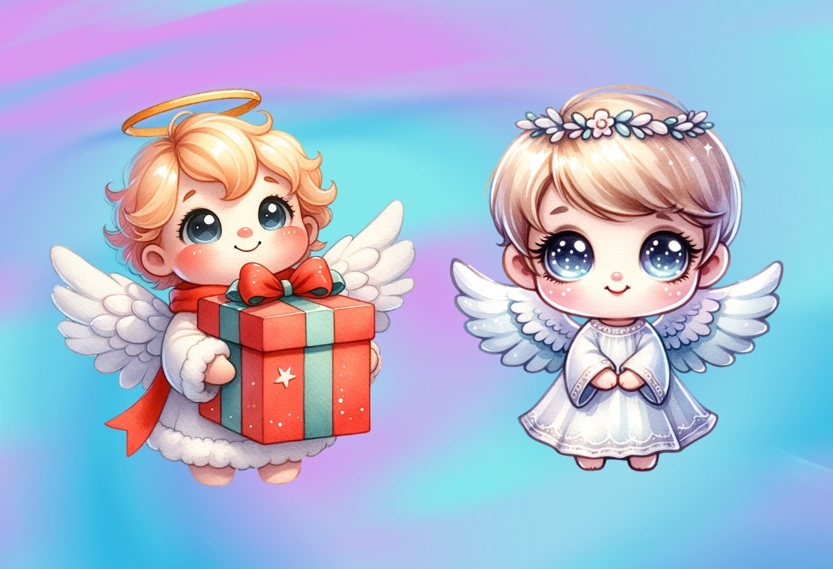 Christmas Cute Little Angel PNG, Little Angel Graphic,christmas Clipart ...