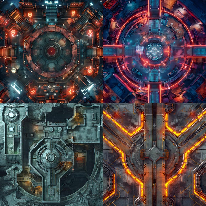 Futuristic Battlemaps Bundle for Rpg,maps for Dungeons & Dragons ...
