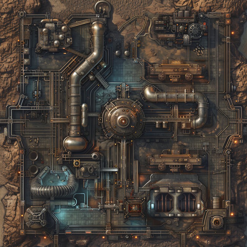 Steampunk Battlemaps Bundle for Rpg,maps for Dungeons & Dragons,dnd ...