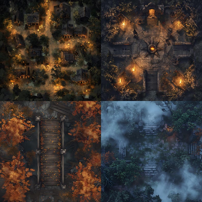Spooky Horror Battlemaps Bundle for Rpg,maps for Dungeons & Dragons ...