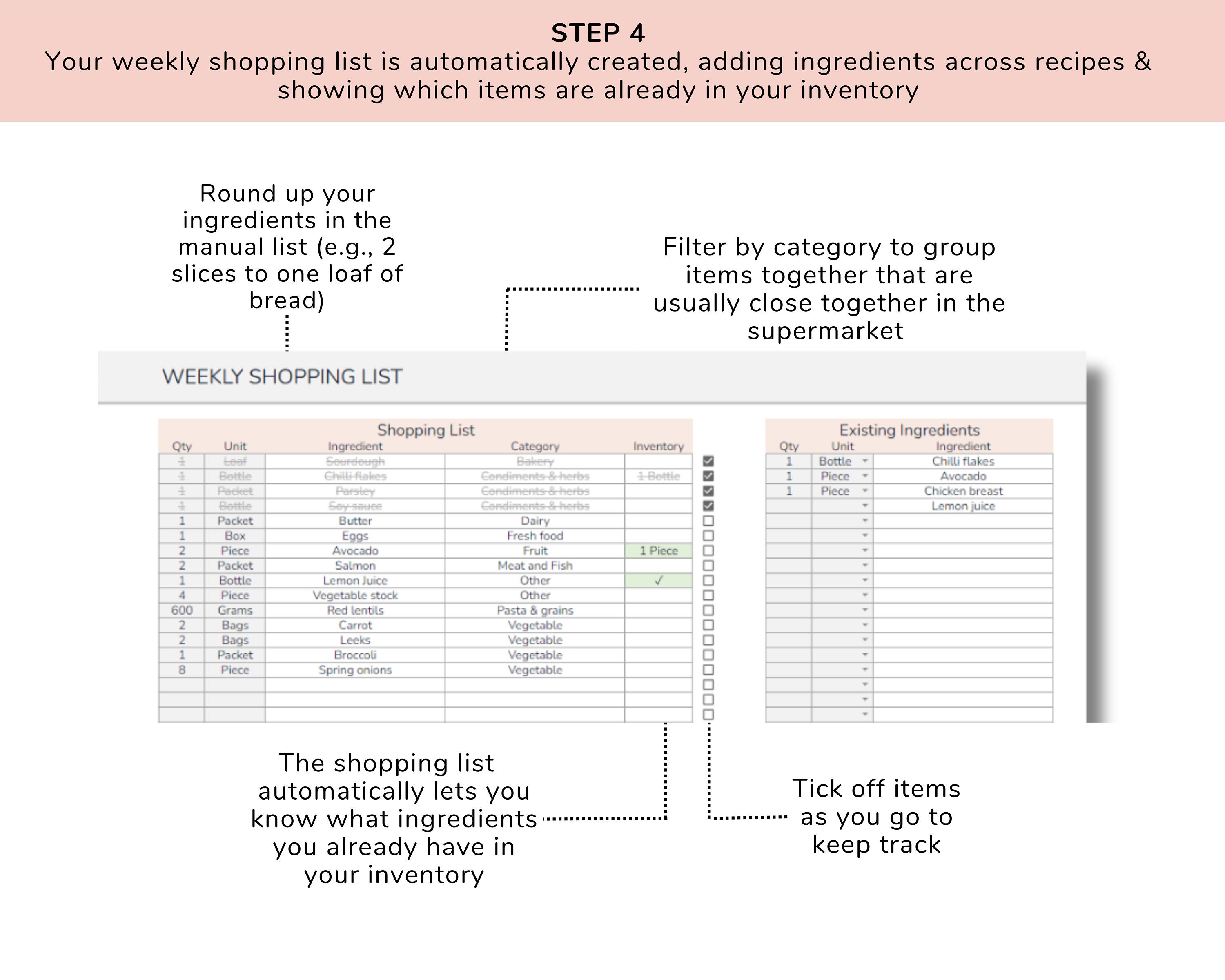 Meal Planner With Calories & Macros – Automated Grocery List – Google ...
