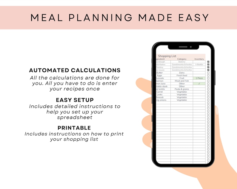 Weekly Meal Planner & Automated Grocery List | Calories and Macros ...