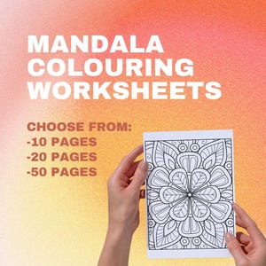 50+ Mandala Colouring Worksheets | Digital Download | Printable ...