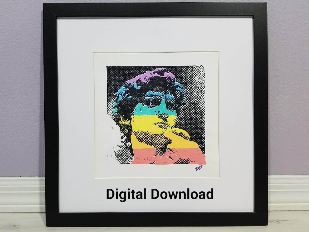 Instant Download | Pop Art Homage to Michelangelo's David | High ...
