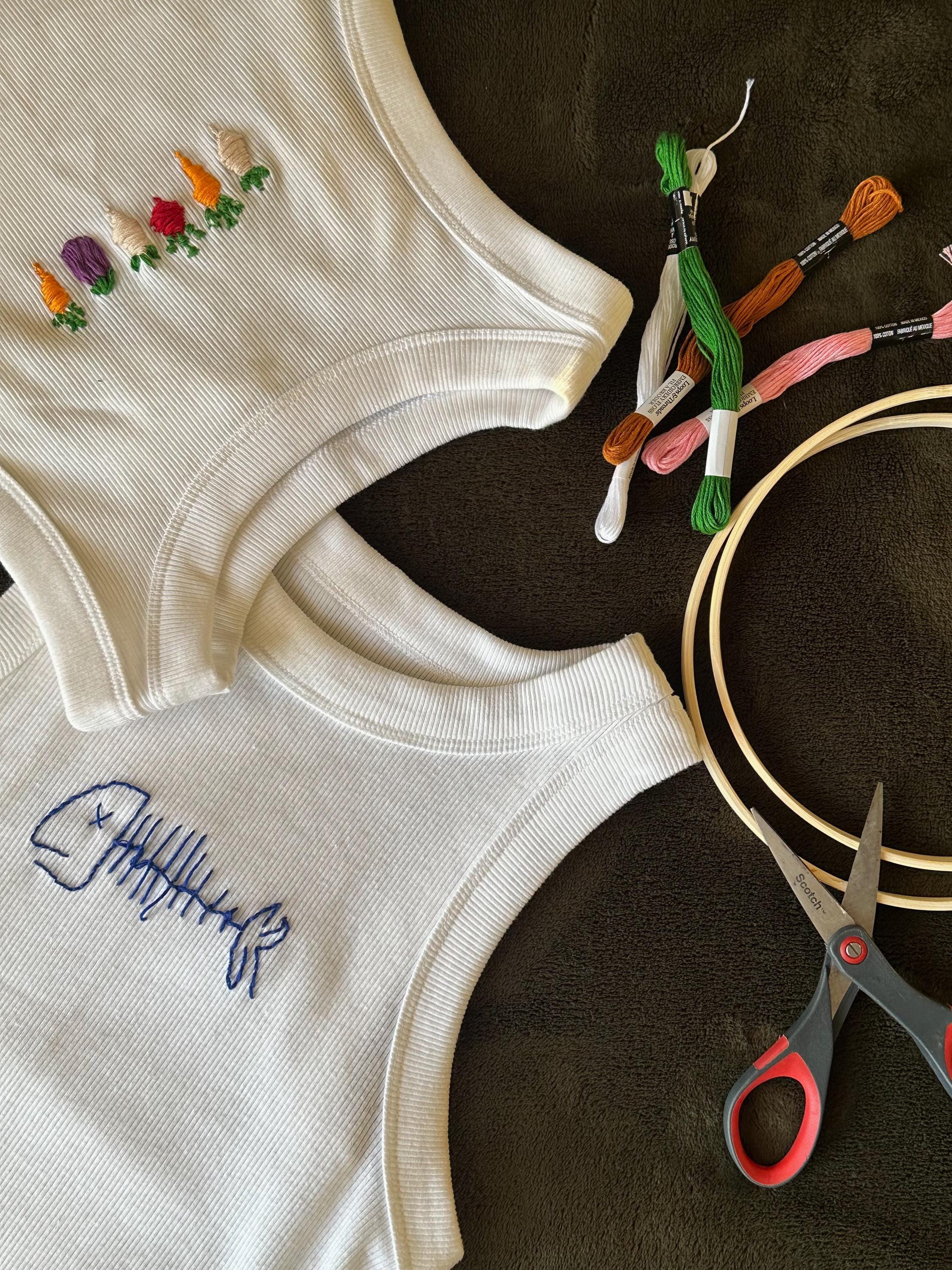Custom Hand Embroidered Tank-top - Etsy
