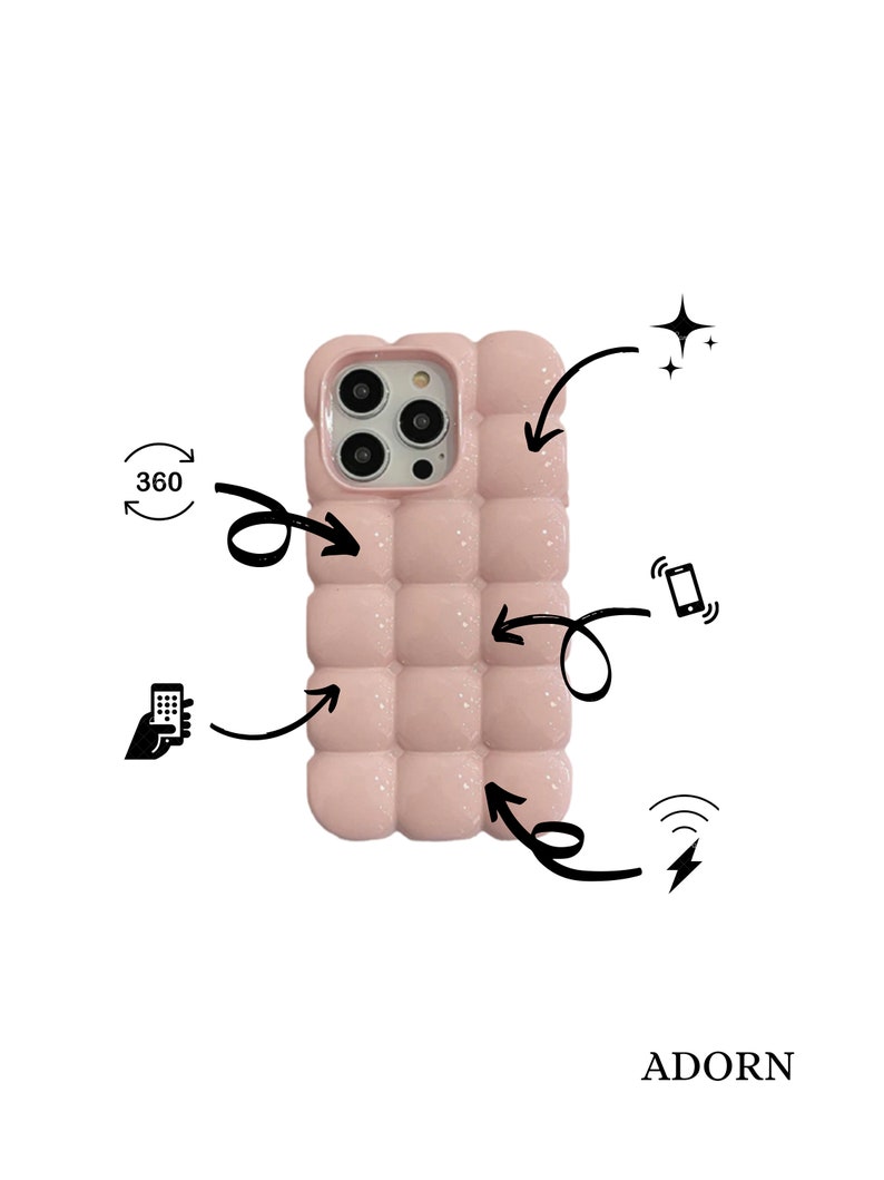 Baby PINK BUBBLE Phone Case ADORN Phone Accessories Canadian Brand ...