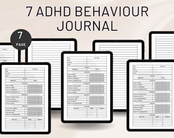 ADHD Planner Printable, ADHD Workbook and Journal, CBT Anxiety ...