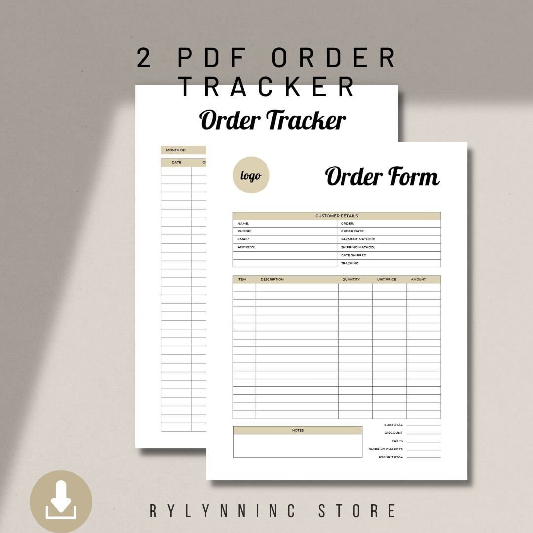 2 Order Form Planner, Business Card Template, Invoice Template ...