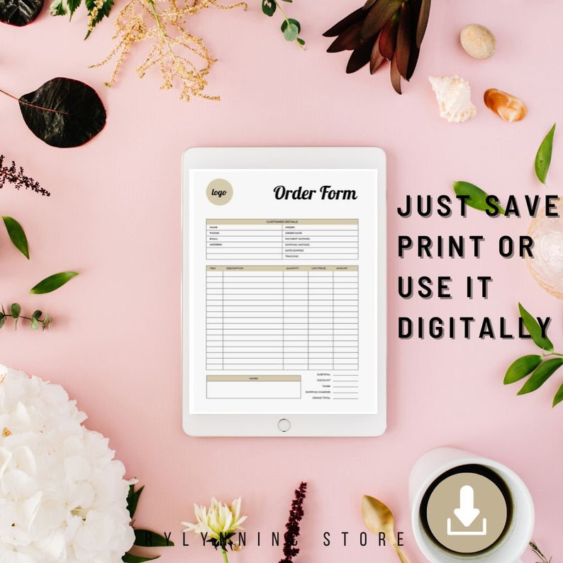 2 Order Form Planner, Business Card Template, Invoice Template ...