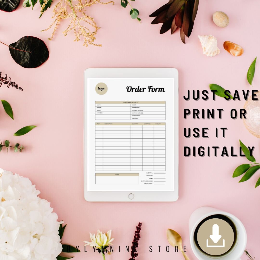 2 Order Form Planner, Business Card Template, Invoice Template ...