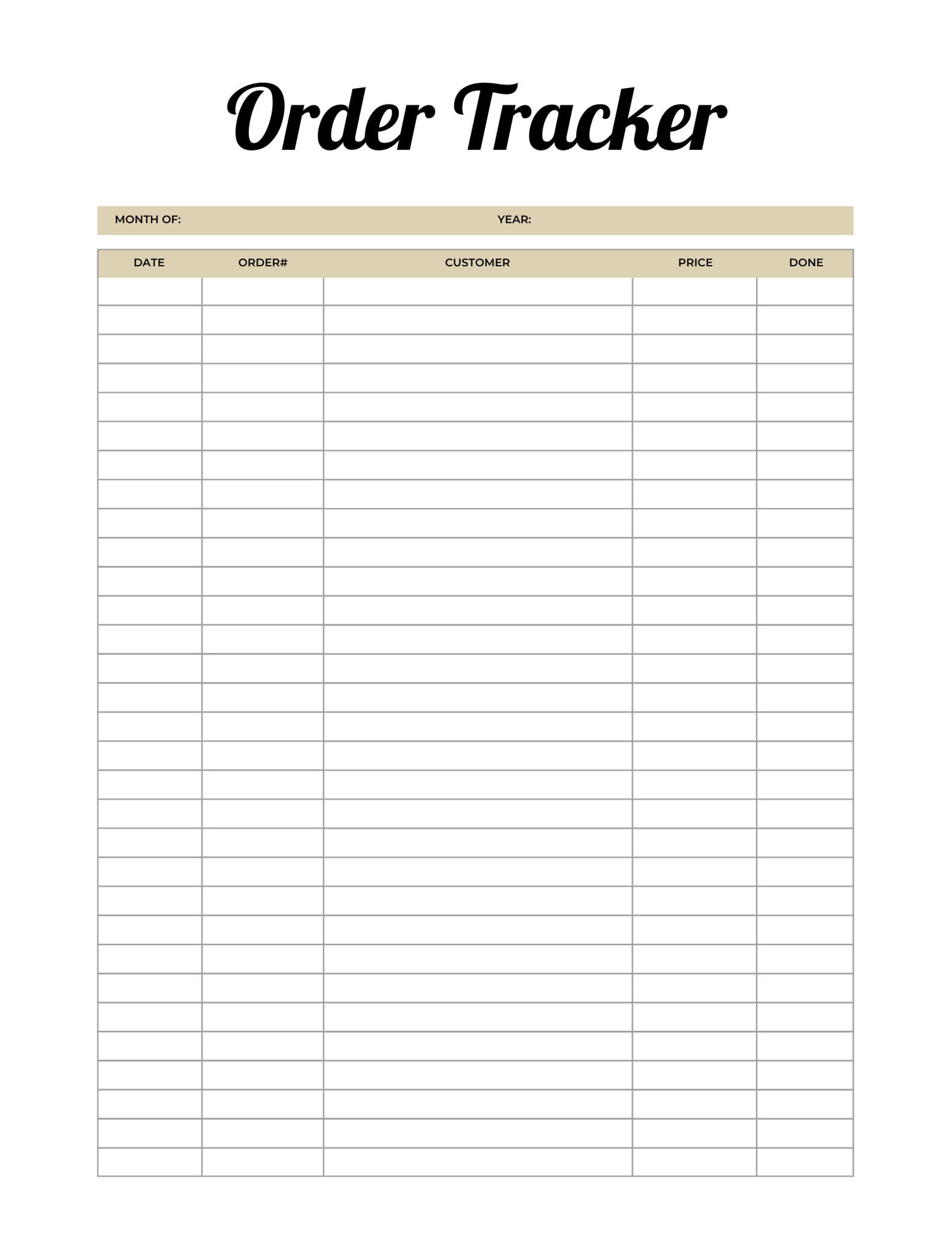 2 Order Form Planner, Business Card Template, Invoice Template ...