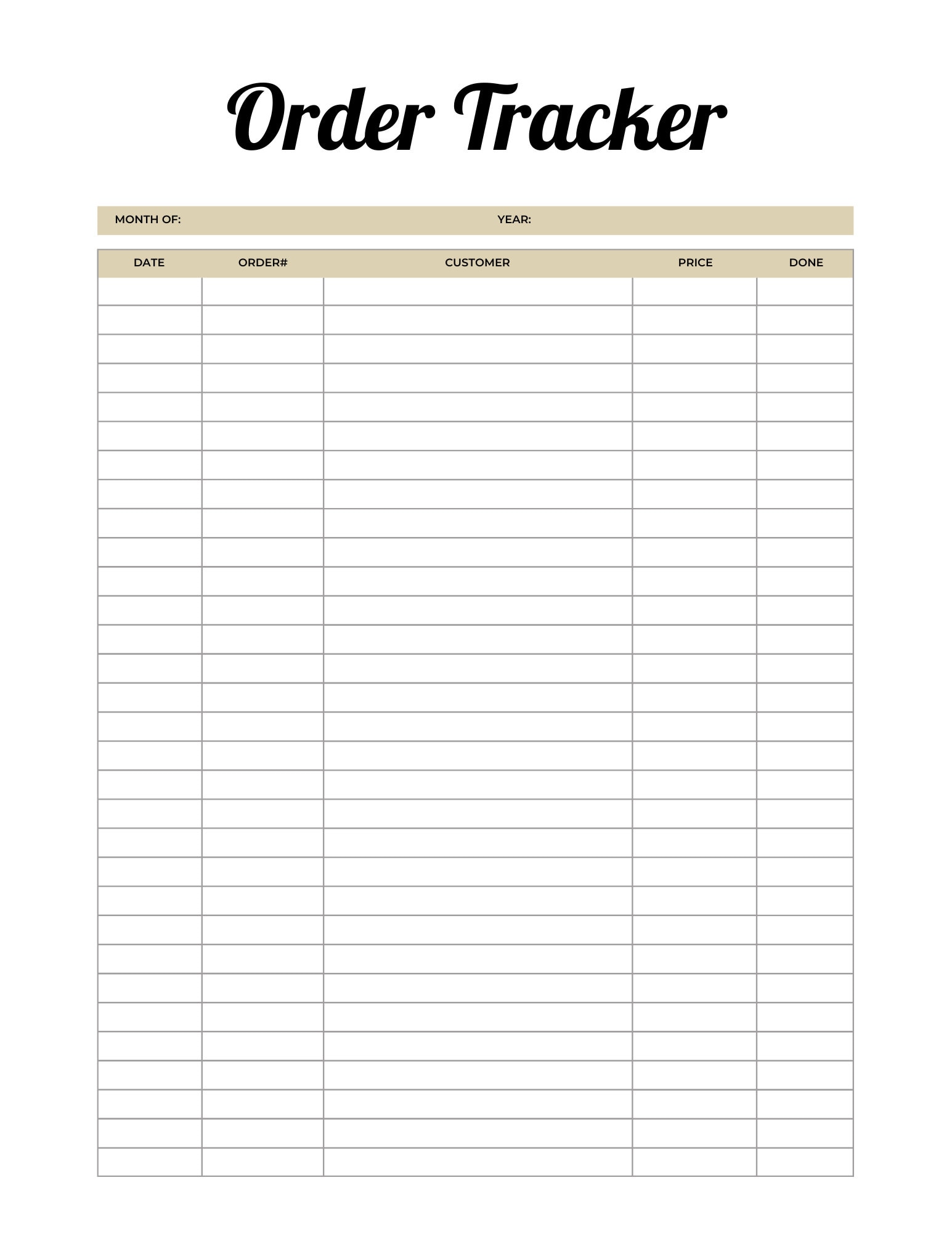 2 Order Form Planner, Business Card Template, Invoice Template ...