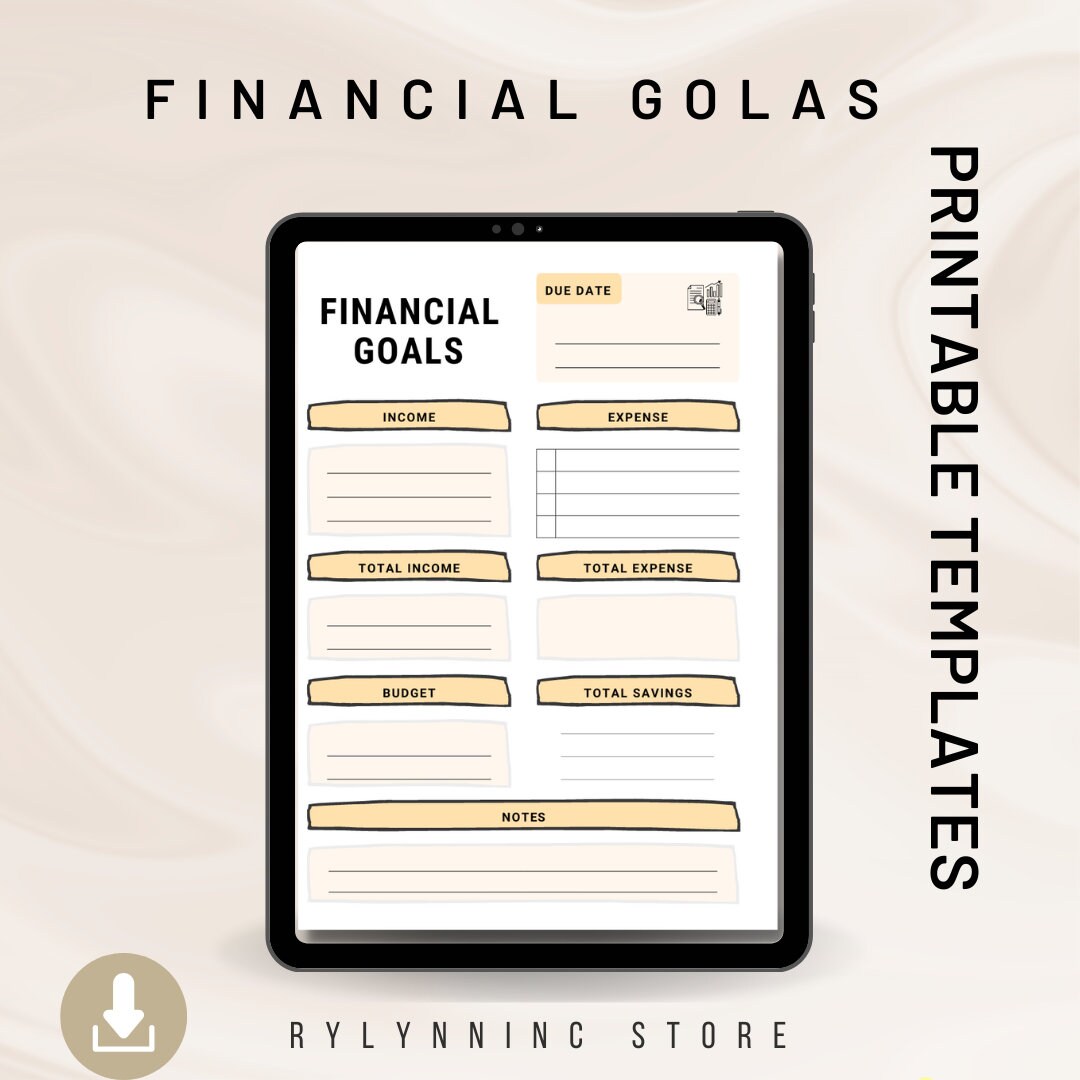 Financial Goals Planner, Digital Budget Planner Track Subscriptions ...
