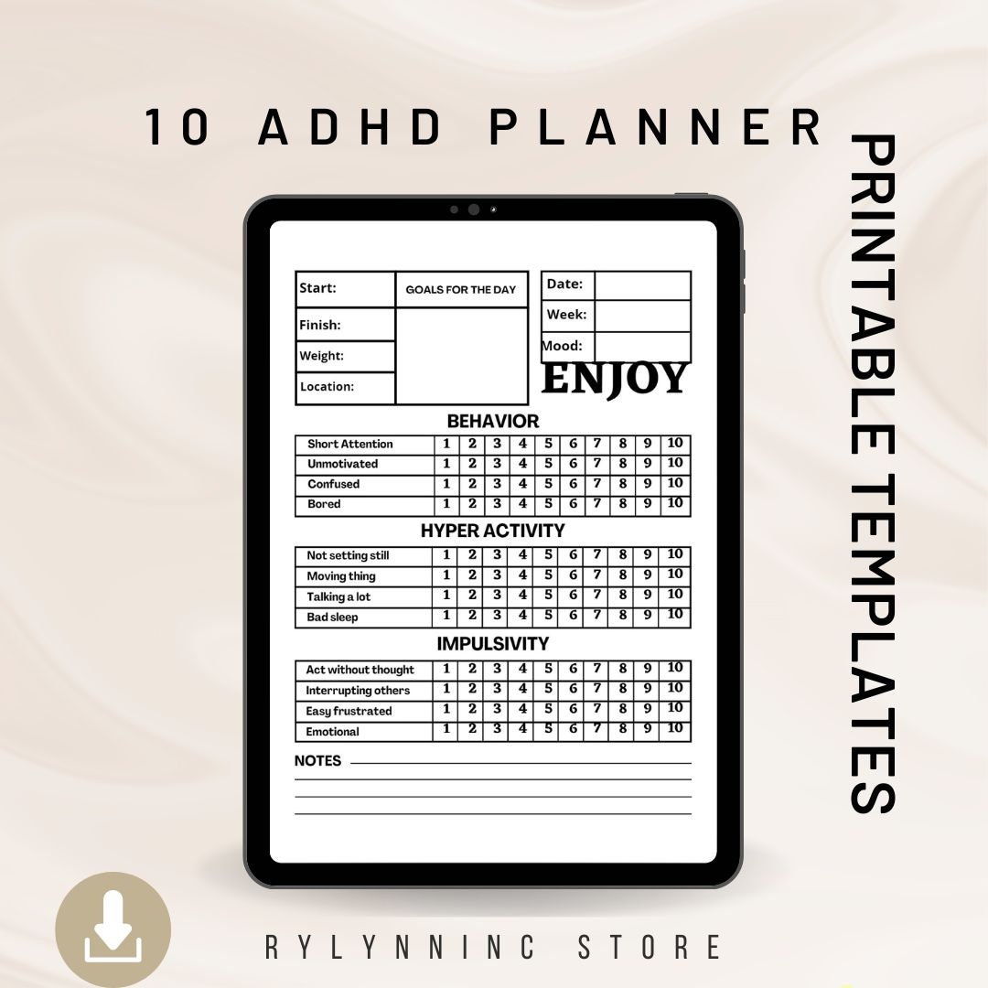 10 ADHD Planner, ADHD Planner Adult, ADHD Journal, Adhd Planner ...