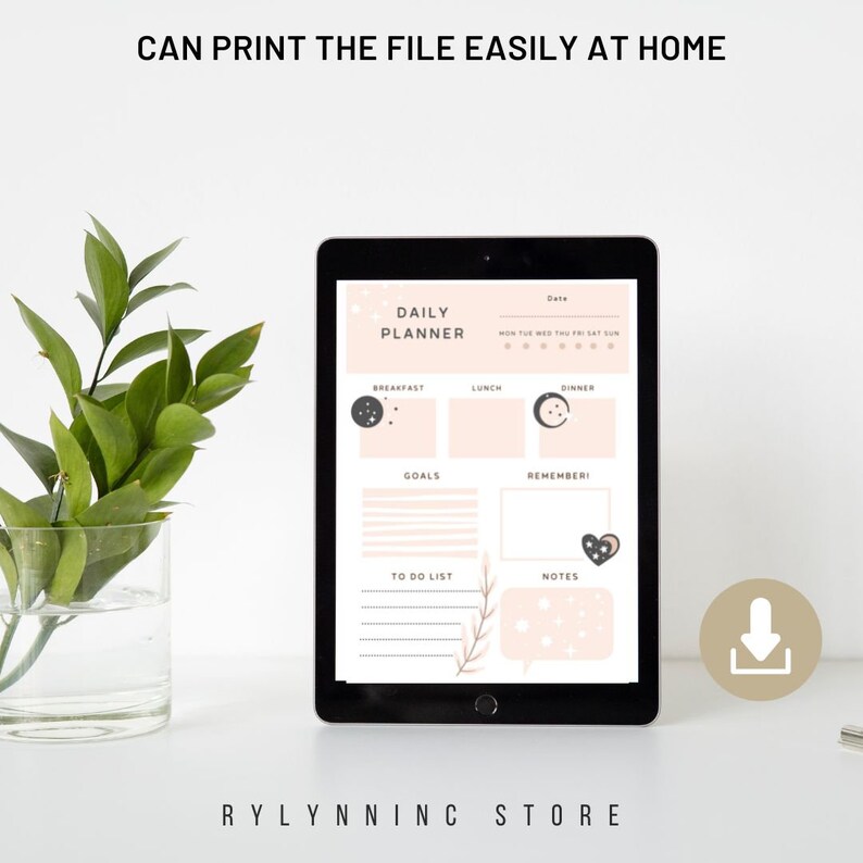Digital Daily Planner, Portrait Digital Planner, Daily Schedule, iPad ...