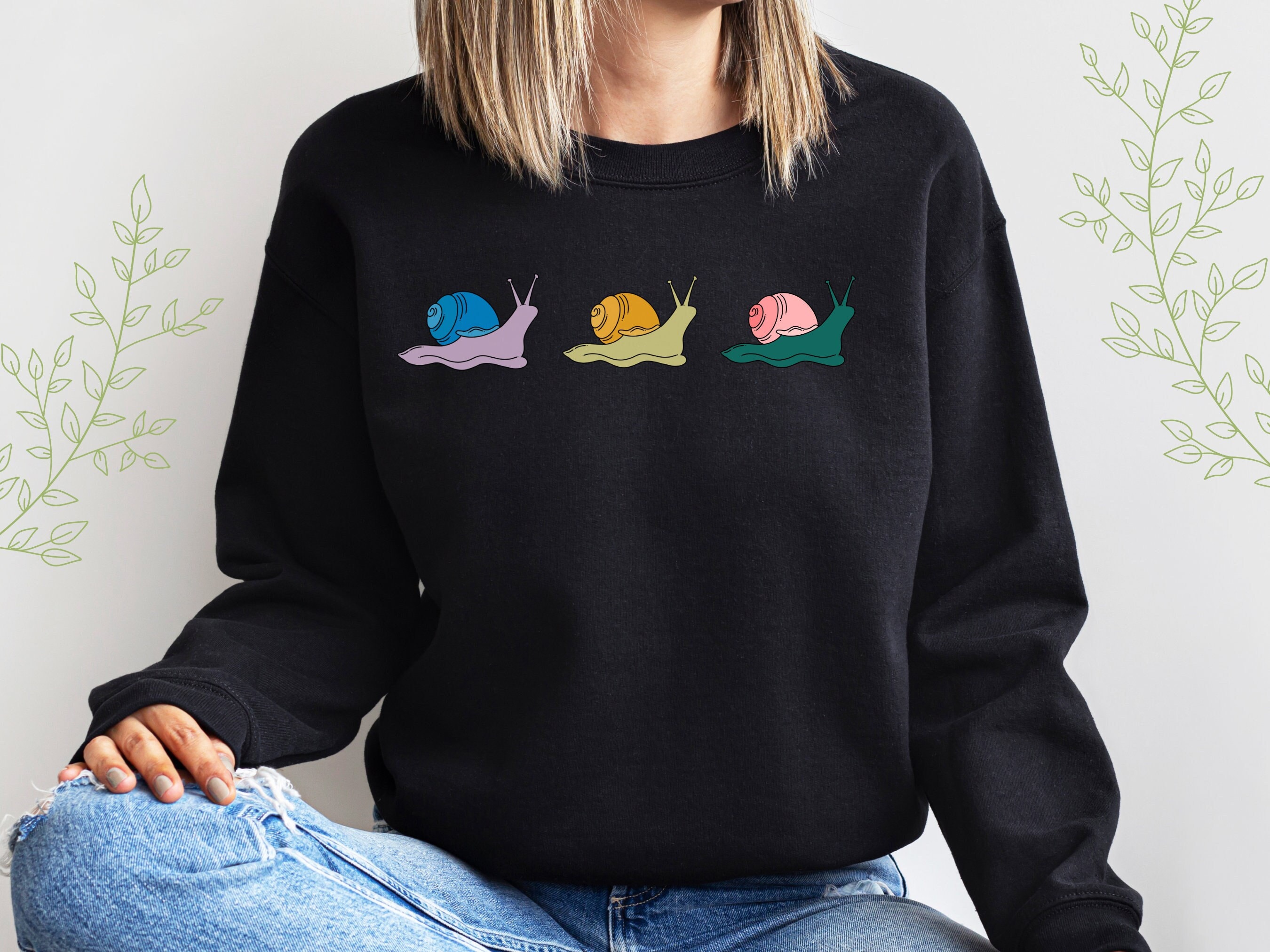 Trio of Snails Sweatshirt | Cute Sweatshirt | Adorable Crewneck ...