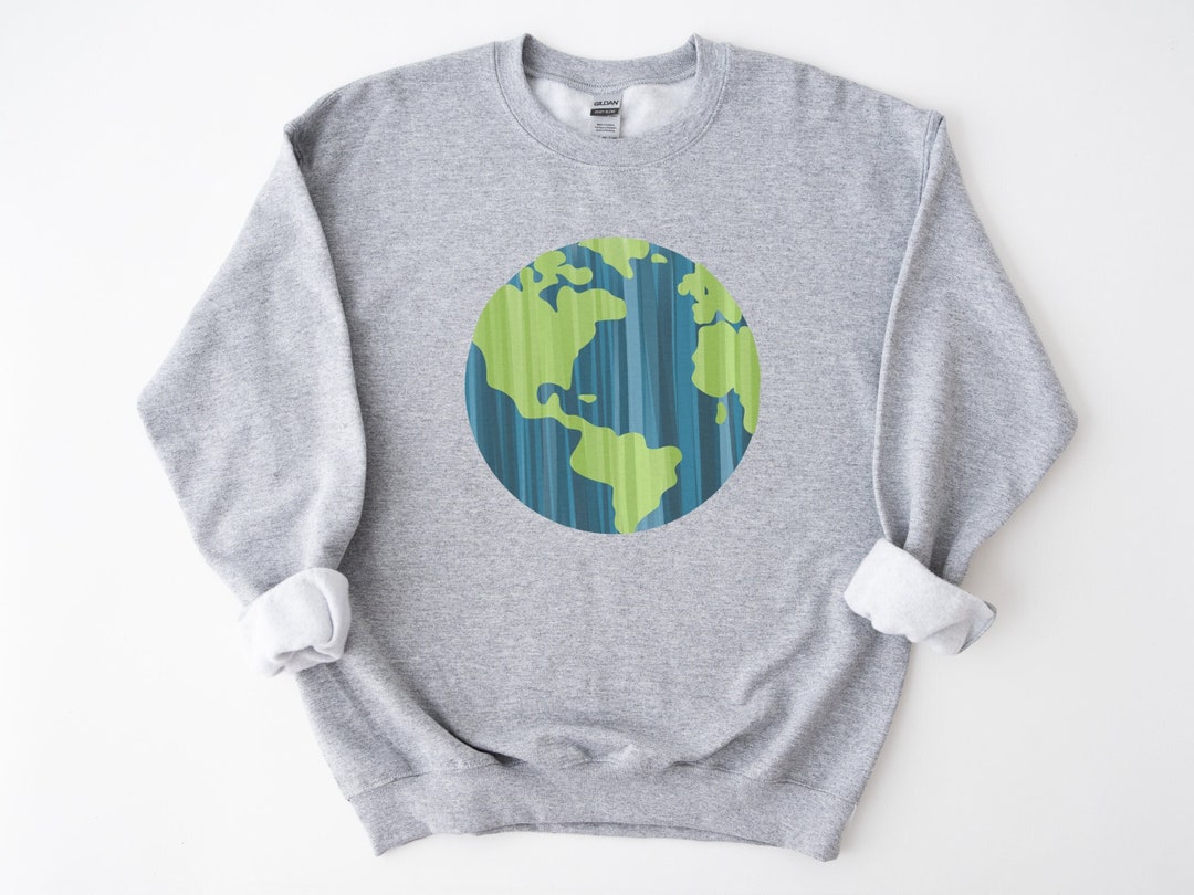 Planet Earth Crewneck Sweatshirt, Unisex Earth Day Sweatshirt ...