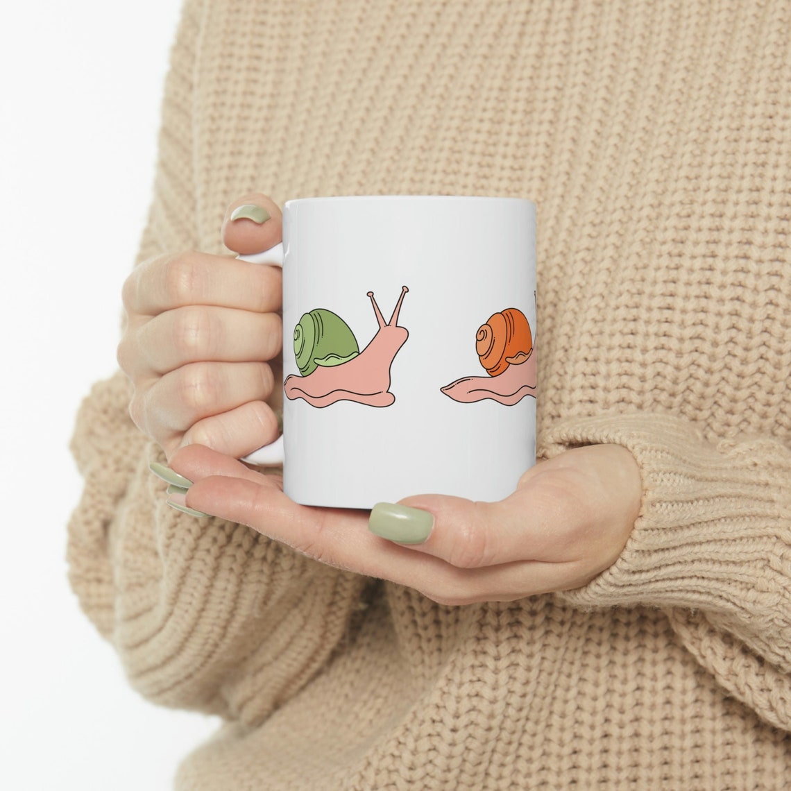 Snail Mug | 11 Oz Cute Ceramic Mug | Snail Gift | Snails Mug | Snail ...