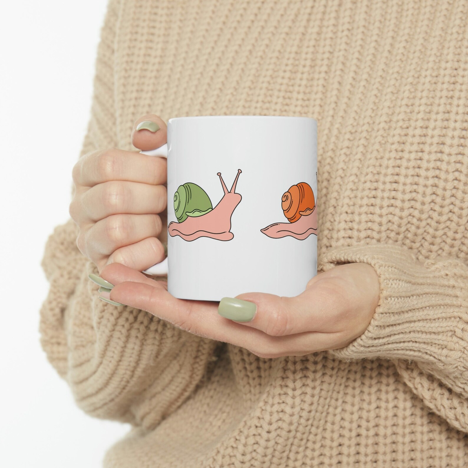 Snail Mug | 11 Oz Cute Ceramic Mug | Snail Gift | Snails Mug | Snail ...