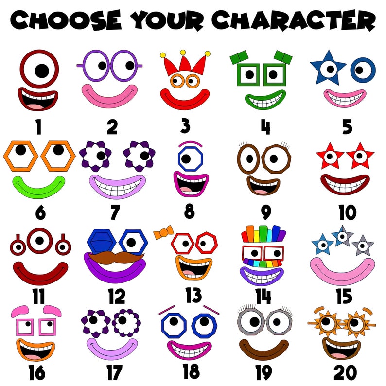 Numberblocks Birthday Shirt Number Face Group Shirt Group - Etsy Australia