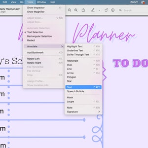 Purple Digital Daily Planner - Etsy